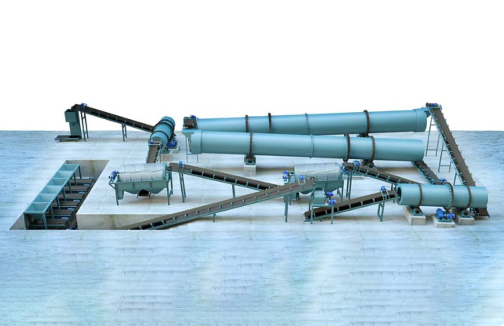 Compound fertilizer production line by drum (steam) granulation ...
